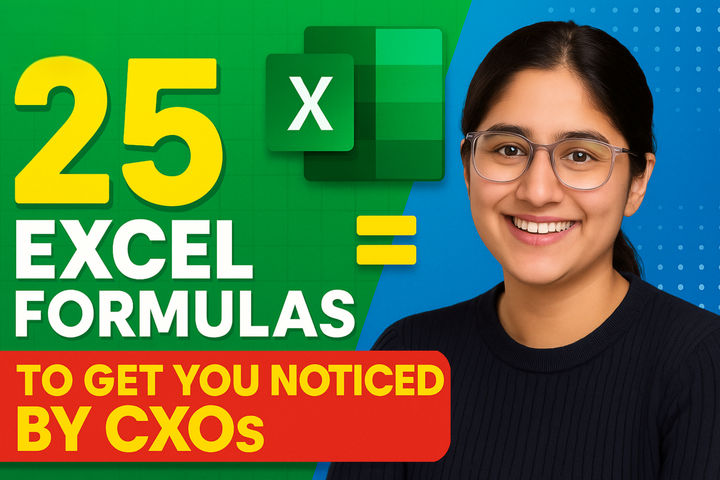 25 Excel Formulas to Get You Noticed by CXOs - Hindi - Juno School